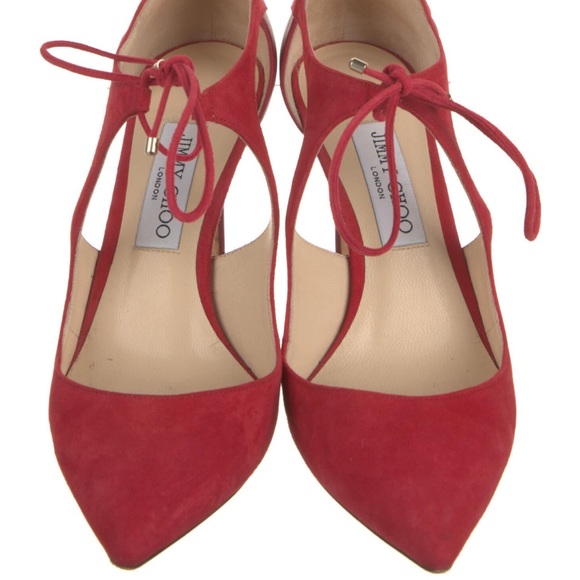 Jimmy Choo | Shoes | Jimmy Choo Red Suede Heels | Poshmark